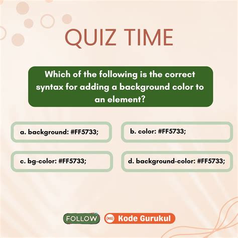 Kode Gurukul On Linkedin 💻 Css Quiz Time Test Your Knowledge👍