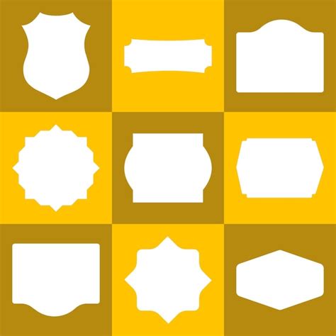 Premium Vector Set Of Abstract White Sale Label Blank Shape