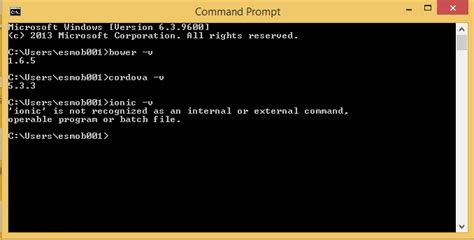 Npm Ionic Is Not Recognized In `command Prompt` Stack Overflow