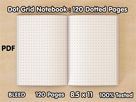 Dot Grid Notebook 120 Dotted Pages Graphic By Alittleartistweirdo