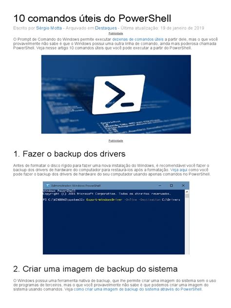 10 comandos do powershell que você deveria conhecer pdf microsoft