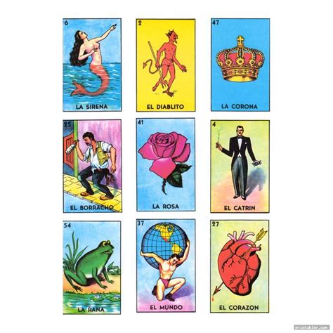 Classic Loteria Cards Printable Loteria Cards Printable Cards Cards