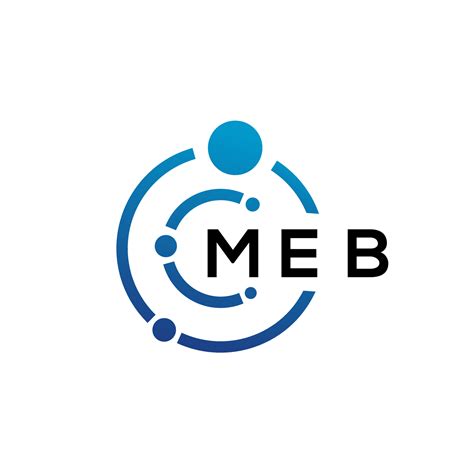Meb Letter Technology Logo Design On White Background Meb Creative