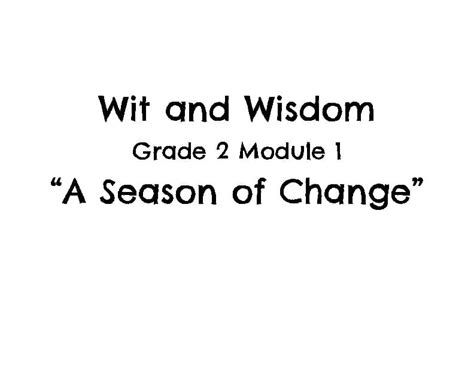 Wit And Wisdom Grade 2 Module 1 Focus Wall Questions By Mrs G In 3