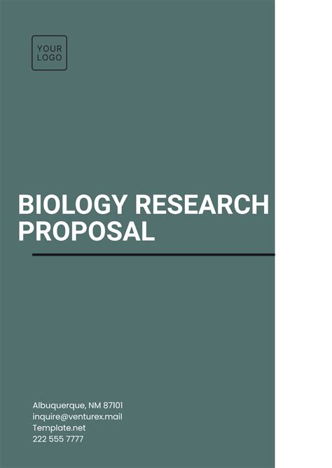 free biology research proposal template to edit online