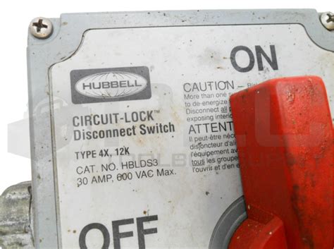 Hubbell Hblds3 Circuit Lock Disconnect Switch 30a 600vac Plc Toolbox