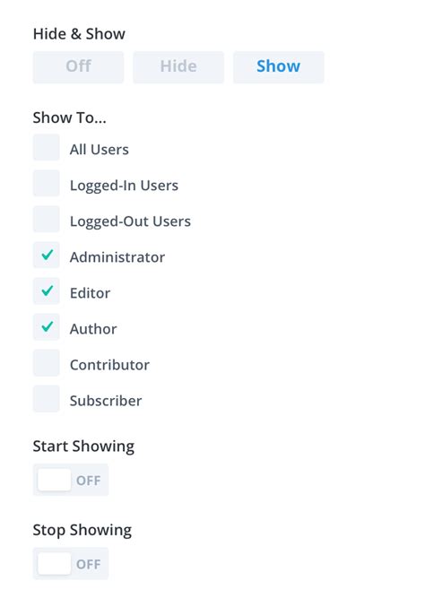 Hide Show Divi Modules