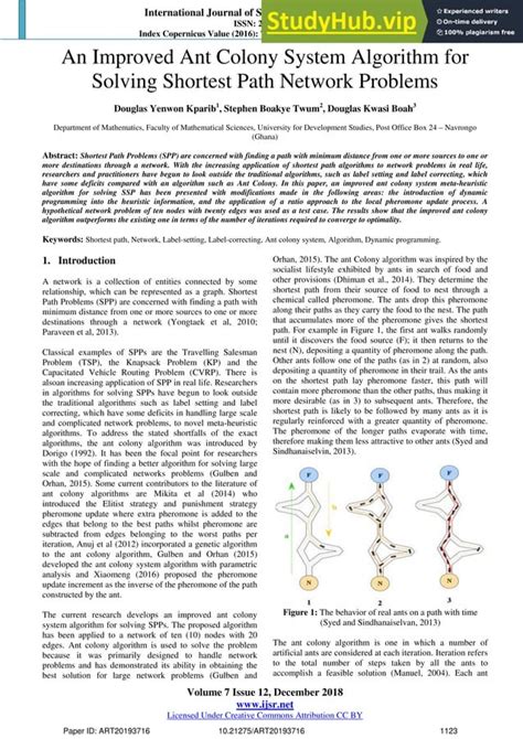 An Improved Ant Colony System Algorithm For Solving Shortest Path