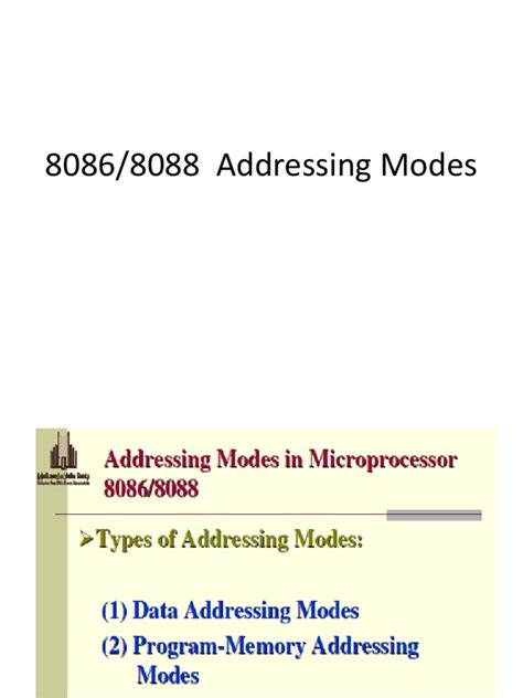 Addressing Modes Pdf Array Data Structure Data Management