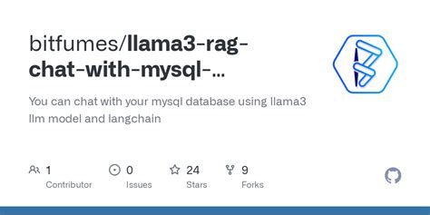 github bitfumes llama3 rag chat with mysql database you can chat with your mysql database
