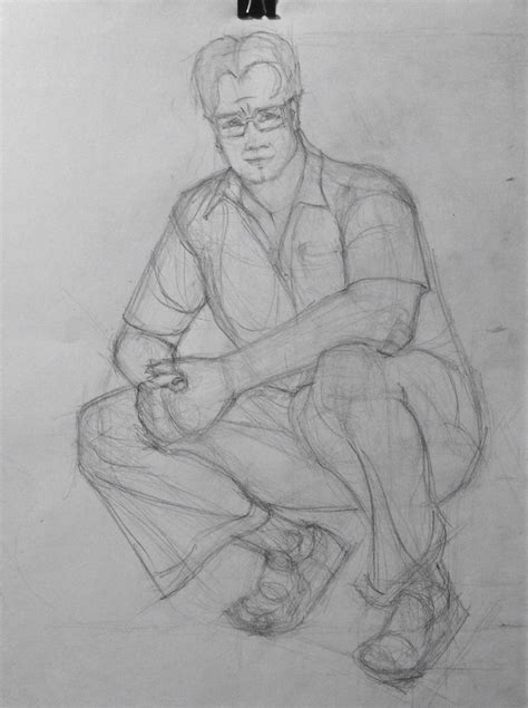 Week 2 Measuring The Figure Assignment Drawing Techniques Male Sketch College Art