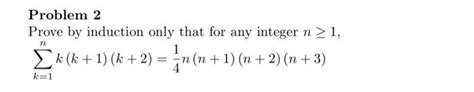solved problem 2 prove by induction only that for any