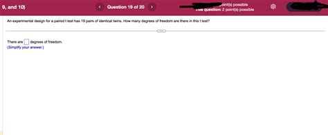 Solved An Experimental Design For A Paired T Test Has Chegg