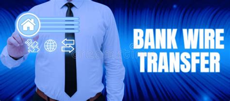 Sign Displaying Bank Wire Transferelectronic Transfer Of Money Through