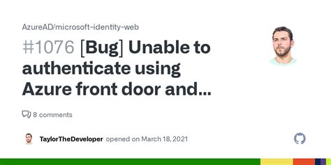 Bug Unable To Authenticate Using Azure Front Door And Aad · Issue 1076 · Azureadmicrosoft
