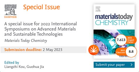 专题征稿｜materials Today Chemistry：2022年先进材料和可持续技术国际研讨会 知乎