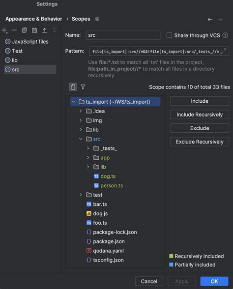 Scopes And File Colors Webstorm Documentation
