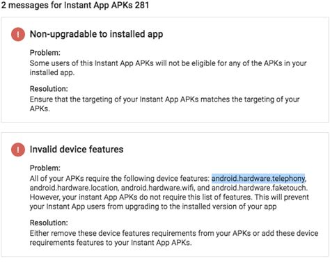 Android Instant App Showing Issues While Uploading To Production Stack Overflow