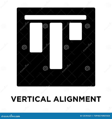 Vertical Alignment Icon Vector Isolated On White Background Log 125781633
