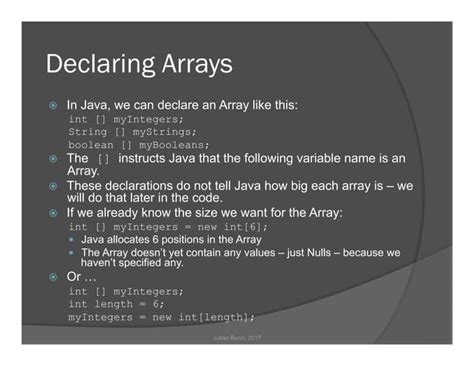 Introduction To Arrays In Programming Ppt