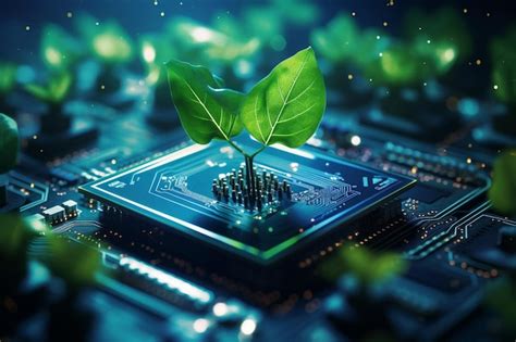 premium ai image electronic chip background board digital