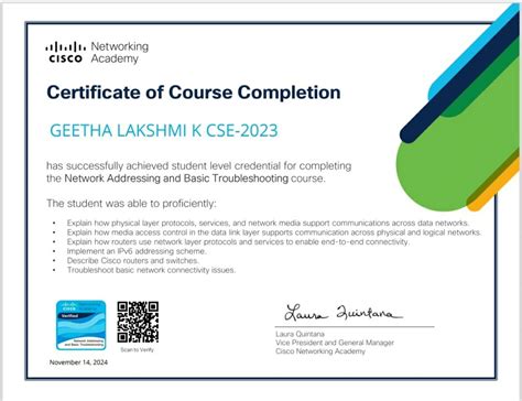 🎉 Excited To Share That I Have Successfully Completed The Network Addressing And Basic