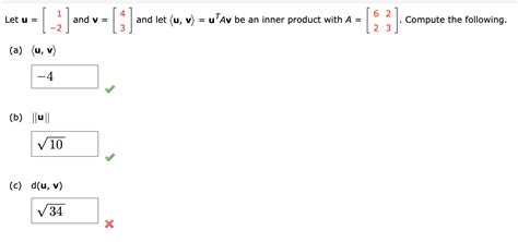 Solved Let U A 2 U V 4 B U C 10 D U V Chegg Com