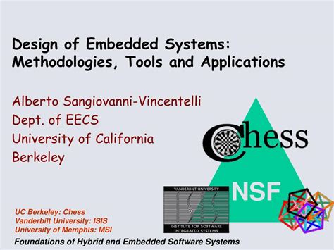 PPT Design Of Embedded Systems Methodologies Tools And Applications