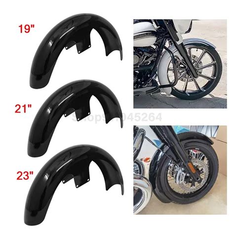 Motorcycle 19 21 23 Wrap Front Fender Black For Harley Touring Electra Street Glide Road King