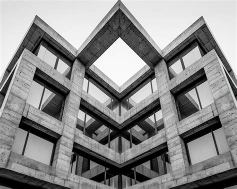 Premium Photo Modern Architectural Structure With Concrete Finish Geometric Design Elements In
