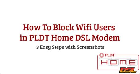 How To Block Wifi Users In Pldt Home Dsl Modem Useful Wall
