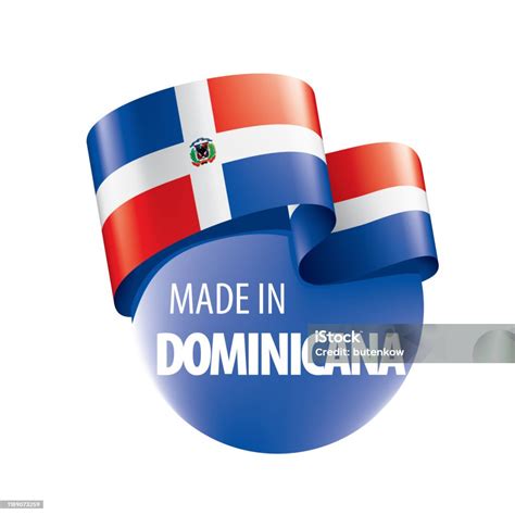 도미니카 공화국 플래그 흰색 배경에 벡터 그림 도미니카 공화국에 대한 스톡 벡터 아트 및 기타 이미지 도미니카 공화국 국가