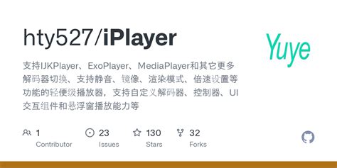 Github Hty527iplayer 支持ijkplayer、exoplayer、mediaplayer和其它更多解码器切换、支持