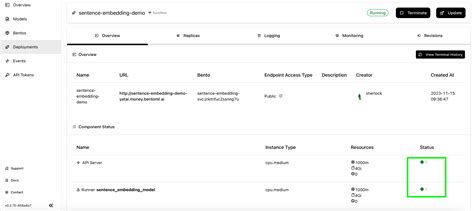 building and deploying a sentence embedding service with bentoml