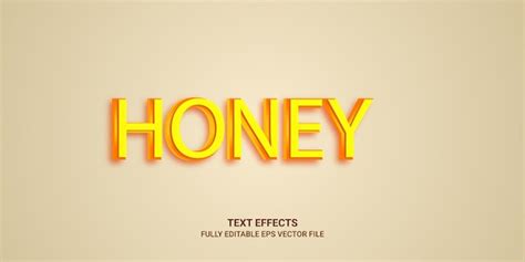 Premium Vector | Honey editable text effect