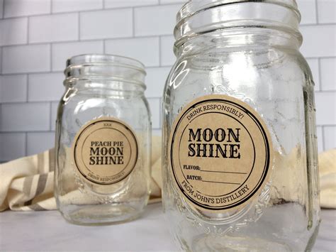 Custom Kraft Apothecary Moonshine Labels For Homemade Liqueur