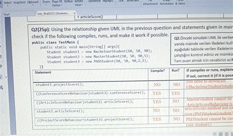solved q2 Önceki sorudaki uml ile veriler yanda mainde