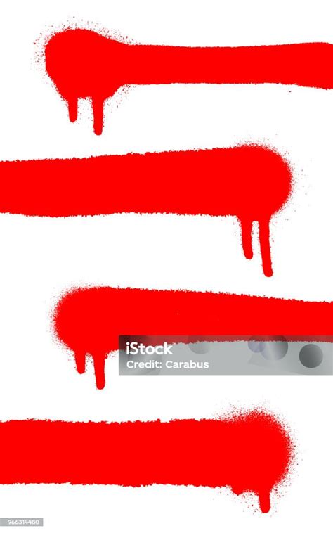 벡터 빨간색 스프레이 페인트 프레임입니다 낙서 스프레이 배너 세트 0명에 대한 스톡 벡터 아트 및 기타 이미지 0명 기물 파괴 더러운 Istock