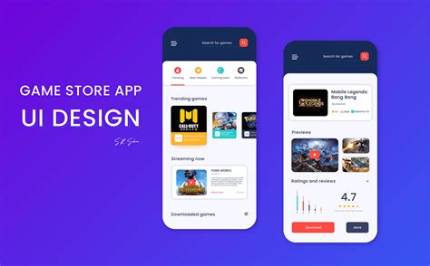 game store app ui design on behance