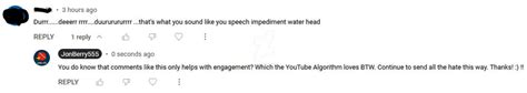 Hate Comment Response By Jonberry555 On Deviantart