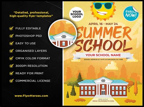 Summer School Flyer 1 Flyerheroes