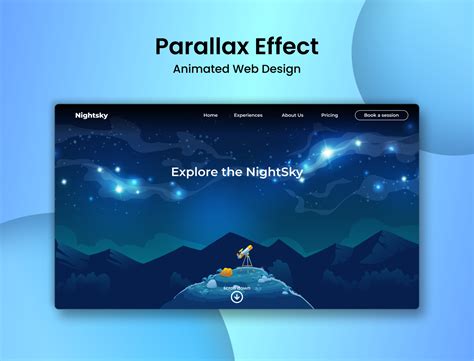 parallax effect animated web design by shadman arafin on dribbble
