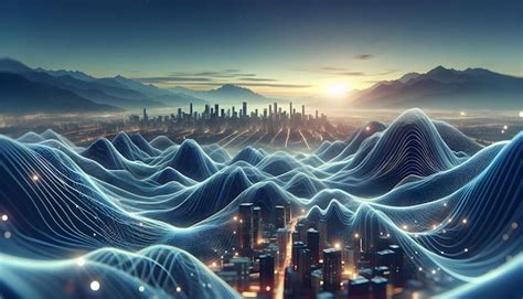 Premium Photo Digital Waves A Landscape Symbolizing Data Flow And Connectivity In Abstract
