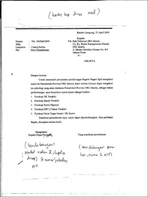 Contoh Surat Usulan Mutasi Kerja Surat Lamaran Kerja Desain Contoh