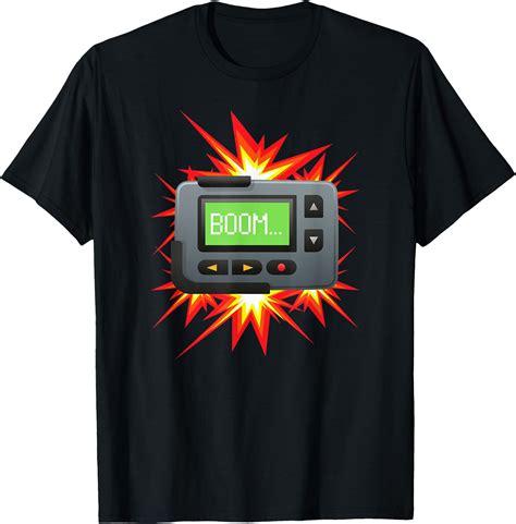 Exploding Pager Goes Boom Funny Beeper Apparel And Gear T Shirt