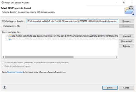 Ccslaunchxl Cc2640r2 Import Failed Because Its Meta Data Cannot Be