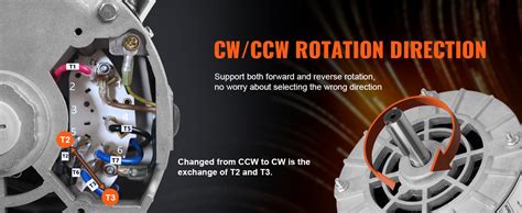 Vevor 5hp Spl Air Compressor Motor 230v 15 Amps Electric Motor