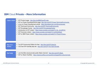 IBM Cloud Private And IBM Power Systems Overview And Real World Scenarios PPT