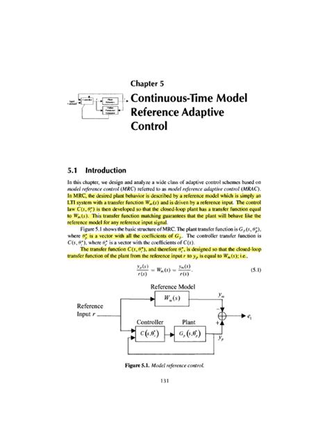 Extracted Pages From Adaptive Control Tutorial Mrac Pdf Equations