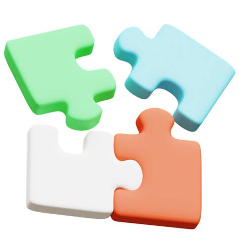 Strategy Puzzle Game Business Jigsaw Piece Creative 3d